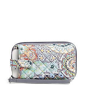 Vera Bradley Women's Cotton Smartphone Wristlet With RFID Protection, Citrus Paisley - Recycled Cotton, One Size