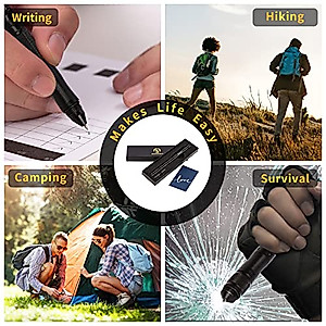 Gift for Men, ACKZOT Multitool Pen with Ballpoint Pen/Glass Breaker/Compass/Whistle/Fire Starter/Bottle Opener/Screwdriver, Cool Gadget for Camping / Survival, Unique Father's Day Gift