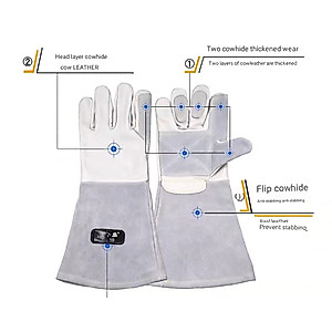 JunJia Leather Made Thorn Proof Gardening Gloves for Men and Women, Gloves as Safety Work Gloves, Garden Gloves and Gifts for Ladies for Yard Work, Construction, Warehouse
