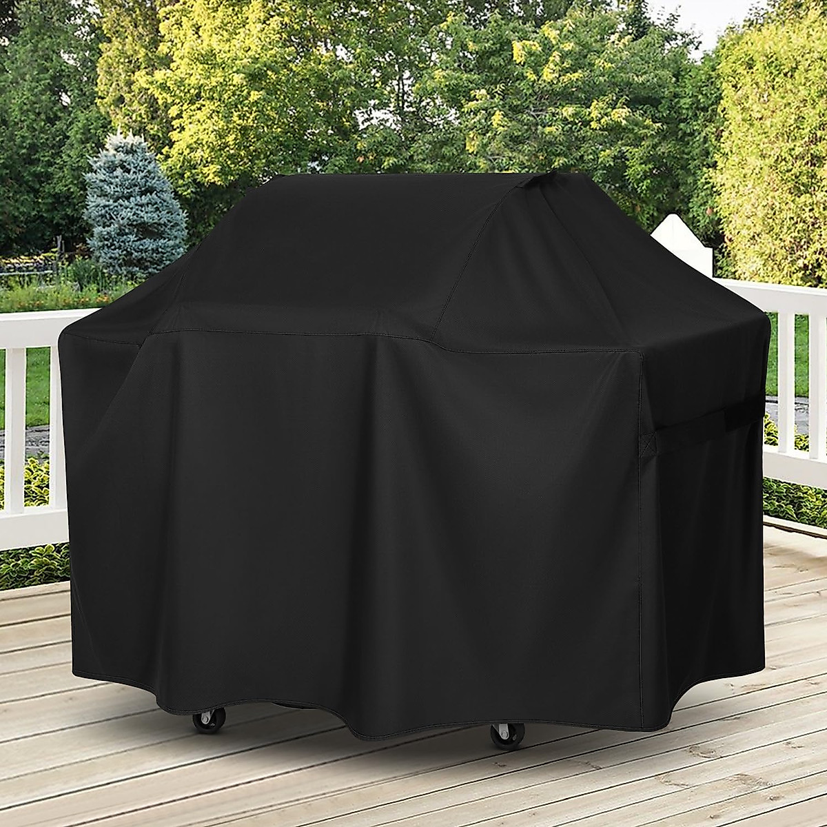 Mightify 63 Inch Grill Cover, Outdoor Gas Grill BBQ Cover Heavy Duty Waterproof and Fade Resistant Compatible with Weber Genesis 300 Series Grills, Compared to Weber 7757