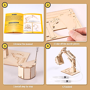 STEM Science Kits for Kids Ages 8-12, Wood Crafts Building Kits for Boys 6-8, Science Experiment Projects, Wooden Puzzles 8-10-12, Engineering Model Kit, STEM Toys for 7+ 8 9 10 12 14 Years Old