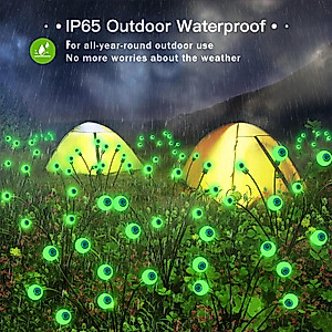 Halloween Decorations Outdoor Solar Eyeball Lights, Scary Pathway Lights 2PACKS 12LED Halloween Solar Lights Outdoor, Haunted Mansion Decor for Yard