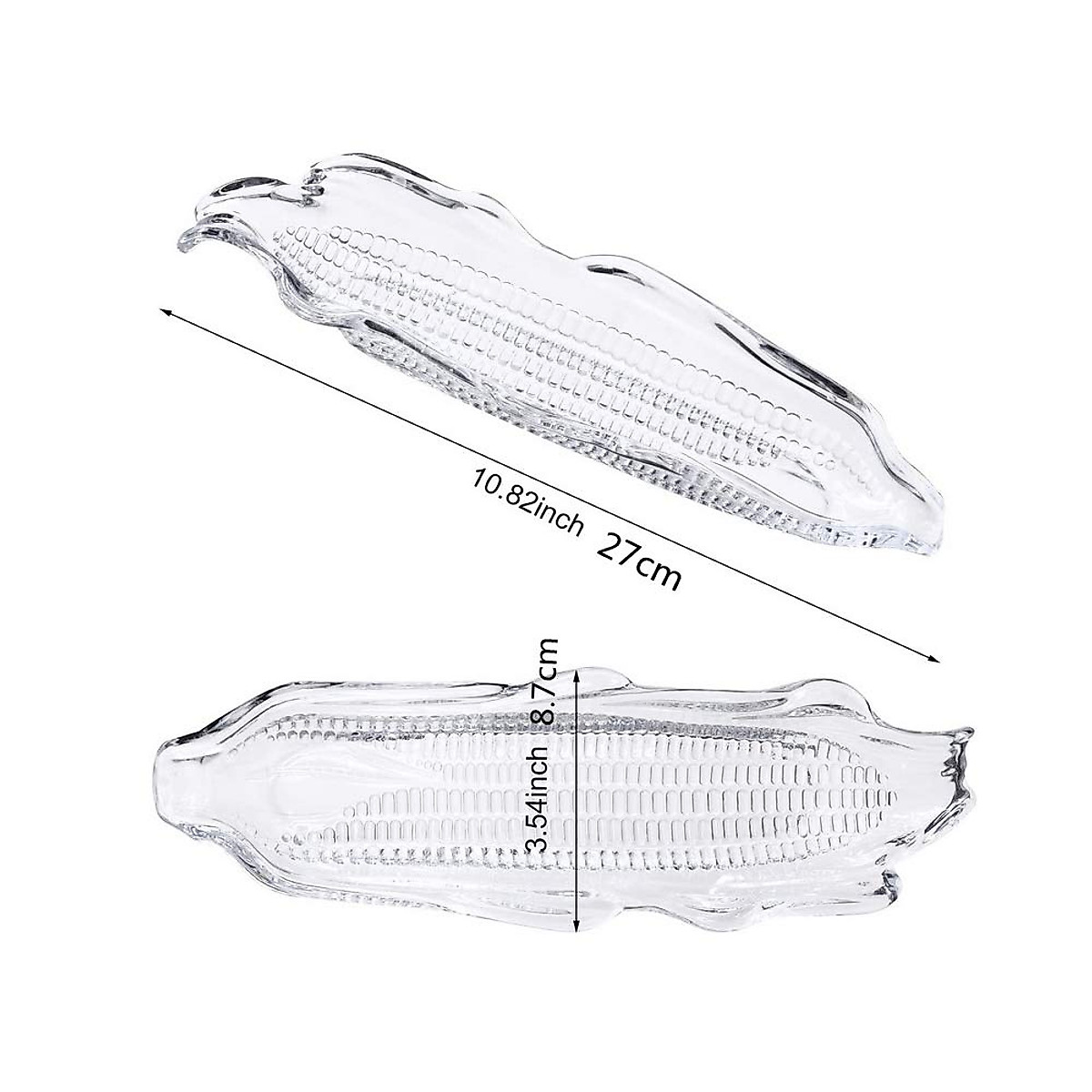 4 Pack Plastic Corn Trays Transparent Corn Dishes, Corn Holders for ...