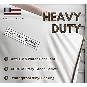 CLIMATE GUARD Premium Outdoor AC Unit Cover, Waterproof&Heavy Duty, Central Air Conditioner Cover-Outdoor AC Cover for Outside Unit for Outside Units AC Unit Covers AC Covers for Outside 32x32 in.