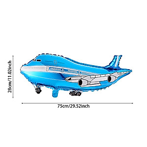 PageebO Travel Themed Party Balloon Arch Kit 131pcs Dusty Blue Coffee Balloon with Globe Plane Aluminium Balloon for Time Flies 1st Birthday Party Birthday Party Retirement Farewell Party decorations