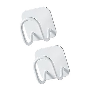 Cabilock 2pcs Stainless Steel Sponge Clip Storage Hooks Pan Pot Rack Wall Mount Pan Lid Rack Backpack Hooks Door Back Hook Hanger Wall-Mounted Hooks Wall Hanger Hooks Pot Lid Wall Stand