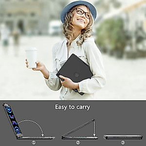 HOTLIFE Keyboard Case for iPad Air 13 inch 2024, Keyboard for iPad Pro 12.9” inch (4th Gen 2020/ 3th Gen 2018) - Touch Trackpad Case with Keyboard -360° Protective with Pencil Holder