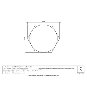 Allied Titanium 0000987, (Pack of 20) 1/4-20 X 3/4 UNC Titanium Hex Head Bolt, Grade 2 (CP)