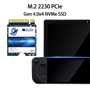 Dogfish SSD M.2 2230 NVMe PCIe 4.0 1TB 3D TLC NAND Gaming Unit?a stato solido interna per Steam Deck PS5 Surface Pro Laptop Desktop (M.2 2230 NVMe 4.0, 1TB)