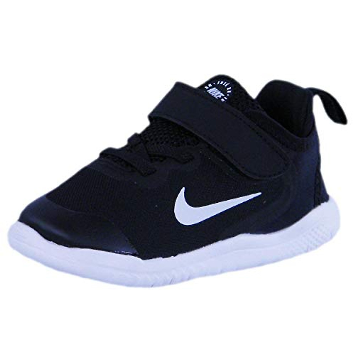 Nike Free RN 2018 TDV Running Shoes, Black/White, 5 Infant
