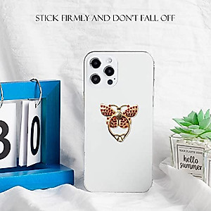 [2 Packs] Butterfly Glitter Bling Bling Phone Ring Holder, Sparkle Phone Ring Grip Artificial Diamond Stand,Rhinestone Cell Finger Ring for Phones,Pad