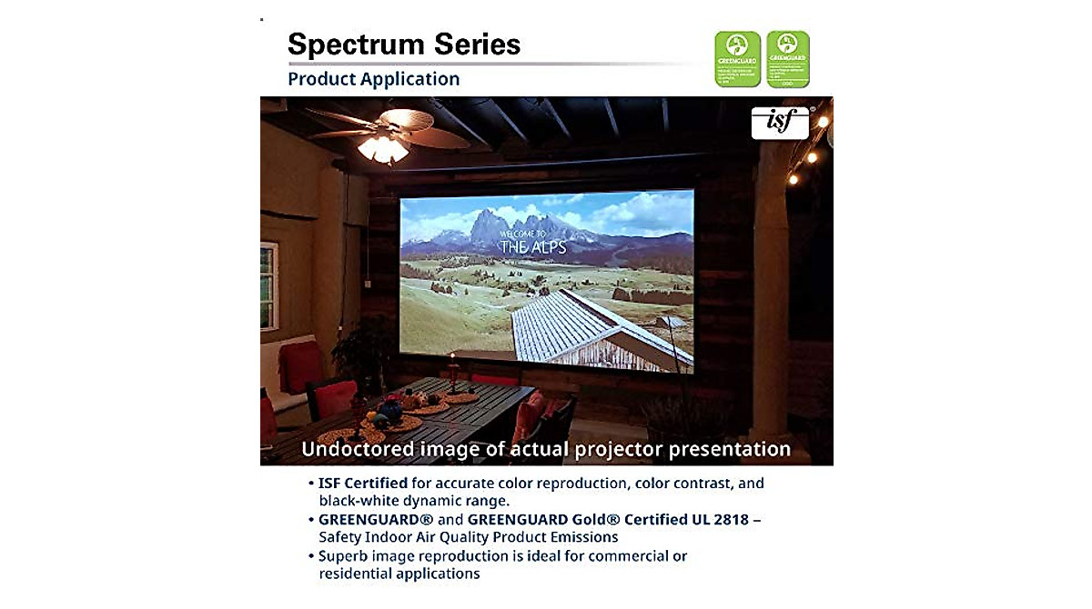 Elite Screens Spectrum 180-inch Motorized Projector Screen 4K/8K Ready