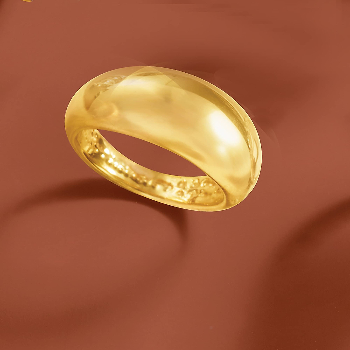 Ross-Simons Italian 14kt Yellow Gold Shiny Dome Ring. Size 8