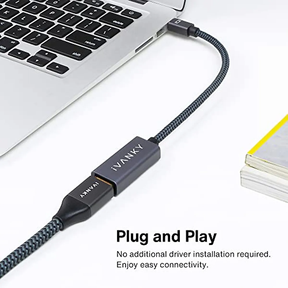 IVANKY Mini DisplayPort to HDMI Adapter, Mini DP(Thunderbolt) to HDMI Adapter, Gold-Plated Braided,Compatible with MacBook Air/Pro, Microsoft Surface Pro/Dock, Monitor, Projector and More