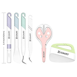 Xinart Weeding Tools Set for Vinyl Craft Knife/Weeder/Scraper/Spatula/Tweezers/Scissors Basic Weed Removal Tool Kit for Cricut Stencils/Oracal Vinyl/Siser HTV/Silhouette Cardstock