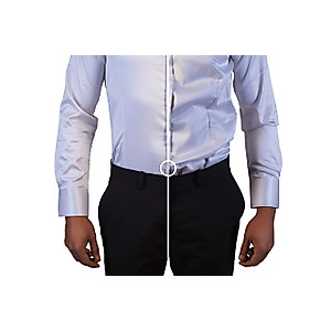 NV Holders Improved 2.0, with improved clasps; premium shirt stays, shirt holders, shirt garters, shirt tuckers for men (Black, Medium (21.5-23.5 inches on thigh's thickest part))