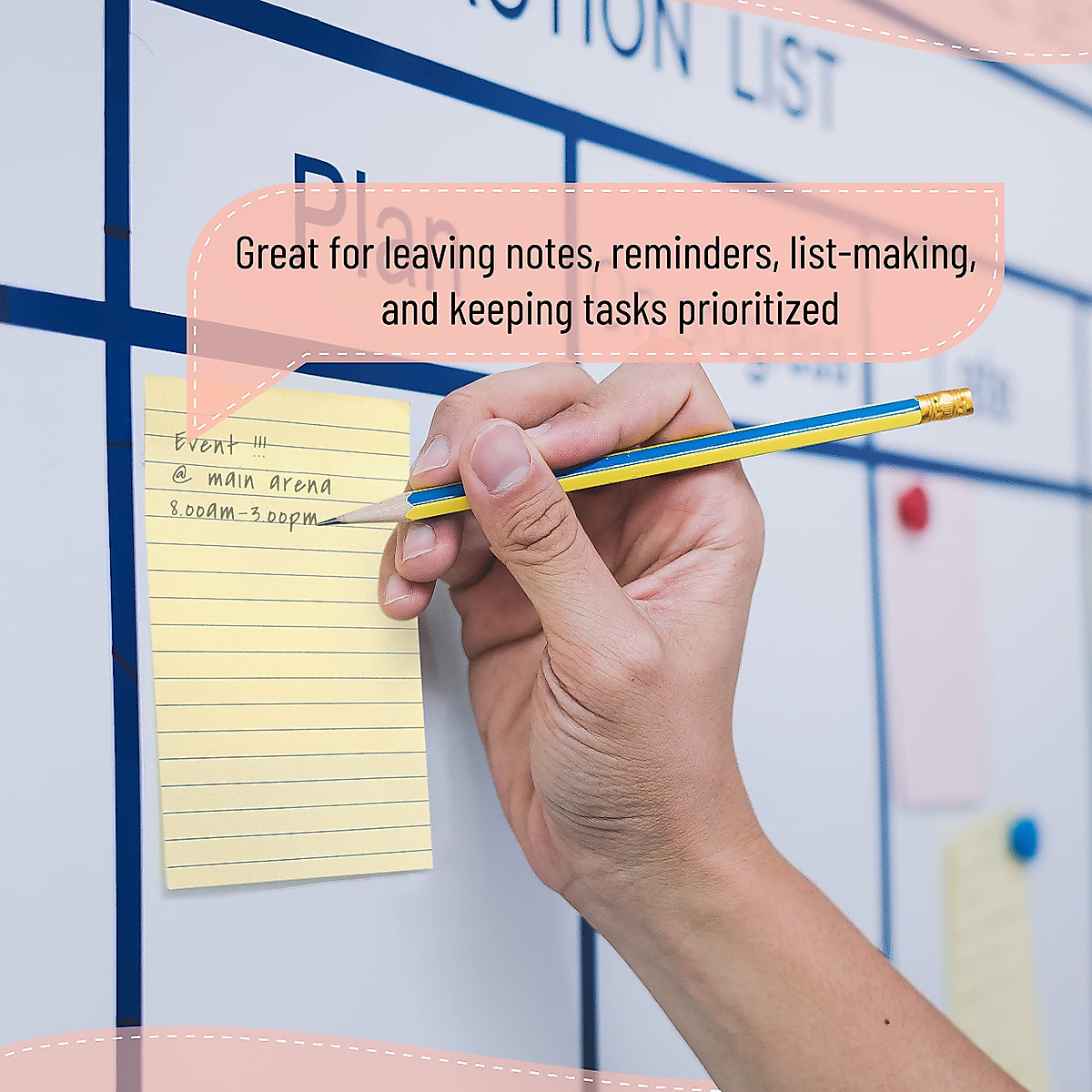 Mr. Pen- Lined Sticky Notes 4x6, 6 Pads, 45 Sheets/Pad, Pastel Color, Sticky Notes with Lines, Sticky Pads, Sticky Note Pads, Colorful Sticky Notes, Stickies Notes, Ruled Post Stickies
