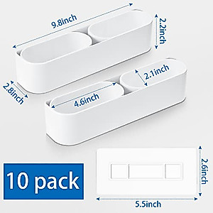 10 Pcs Wall Mounted Shoe Rack Plastic Shoes Holder Storage Organizer with Sticky Hanging Strip Wall Shoe Organizer Shoe Shelf for Wall Door Shoe Holder Door Shoe Hangers for Space Saving Shoes Storage