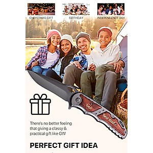 Personalized Gift for Men & Women - Customized Pocket Knife - Gifts for Dad Husband - Custom Engraved Knives - Gift Idea for Birthday Christmas Valentine's Day Anniversary - Present for Father Husband Stepdad 97010 PS