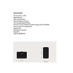 Kate Spade New York Natalia Medium Bifold Leather, Wallet Lightweight, Black