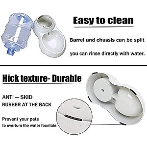 Pet Water Dispenser Station, 3 Gallon/11L Replenish Pet Waterer for Big Dog Cat Animal, Automatic Gravity Water Drinking Fountain Bottle Bowl Dish Stand (3 gallons)