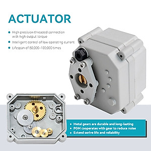 BACOENG 2 Way Motorized Ball Valve, 1 Inch DN25 Electrical Ball Valve, 110VAC Stainless Steel Electric Water Valve
