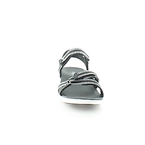 Ryka Savannah II White Wide Sandal Black in Size 11