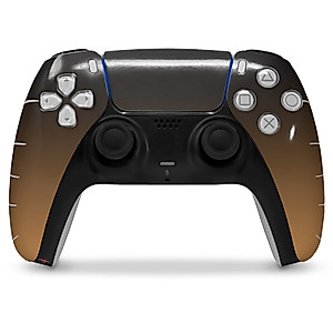 WraptorSkinz Skin Wrap compatible with Sony PS5 DualSense Controller Smooth Fades Bronze Black (CONTROLLER NOT INCLUDED)