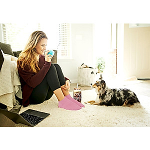 Gift for Dog Lover Women, Glass Cup and Sock for Dog Mom, Dog Mom Socks, Dog Lover Gift, Can Shaped Glass Cups, 20oz Drinking Glasses with Bamboo Lid and Glass Straw, Reusable Cup for Dog Lovers