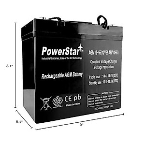 22NF 2 Pack - 12V 55Ah Scooter Battery UB12550 Group 22NF for Pride Jazzy 1115