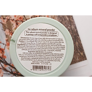 SoltreeBundle 2pcs No Sebum Mineral Powder 5g Korea Skincare with SoltreeBundle Oil Blotting Paper 50pcs