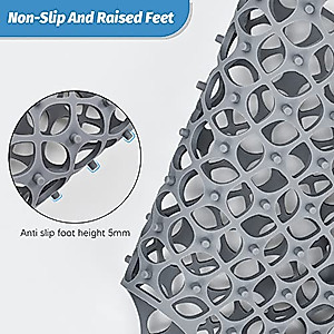 Finphoon Sink Protectors for Kitchen Sink，Kitchen Sink Mats, 2pcs 13.8'' X 11.4'' Sink Mats for Bottom of Kitchen Sink, Heat-Resistant Silicone Sink Protector for Side Drain