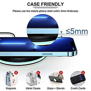 Wireless Charger Pad for Google Pixel 7 Pro/6 Pro/6/5/5xl/4xl,15W Max Fast Qi Wireless Phone Charger for iPhone 14 Plus/14 Pro Max/13/12/11/X/8 Plus/SE,Samsung Galaxy S23 S22 S21 S20 S10 Plus/Note 20