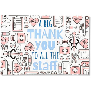 Nurse Appreciation Thank You Cards with Envelopes, 6 Designs (4 x 6 In, 24 Pack)