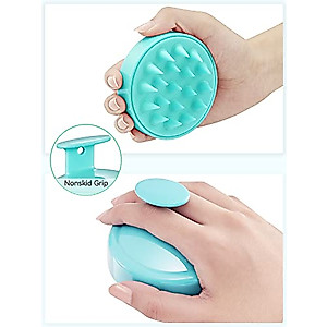 HEETA Hair Shampoo Brush, Scalp Care Hair Brush with Soft Silicone Scalp Massager (Green)