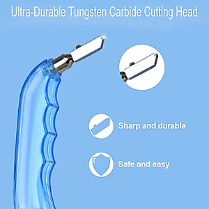 Comfylichi Pistol Grip Oil Feed Glass Cutter 2 Pack - Professional Glass Cutting Tool with Tungsten Cutter Heads and Oil Dripper, for 1-6mm Thick Stained Glass and Mirrors