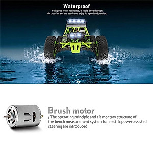 GuliTech WLtoys High-Speed RC Car 12427 12428 2.4G 1:12 4WD Crawler Remote Control RC Car with LED Light Two Battery Buggy Vehicle Trucks Toys Kid (12427 2 * 1500)