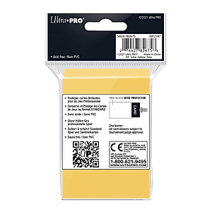 Ultra Pro Standard PRO-Matte Deck Protectors (for Magic & Pokemon) - Yellow (50 ct.)
