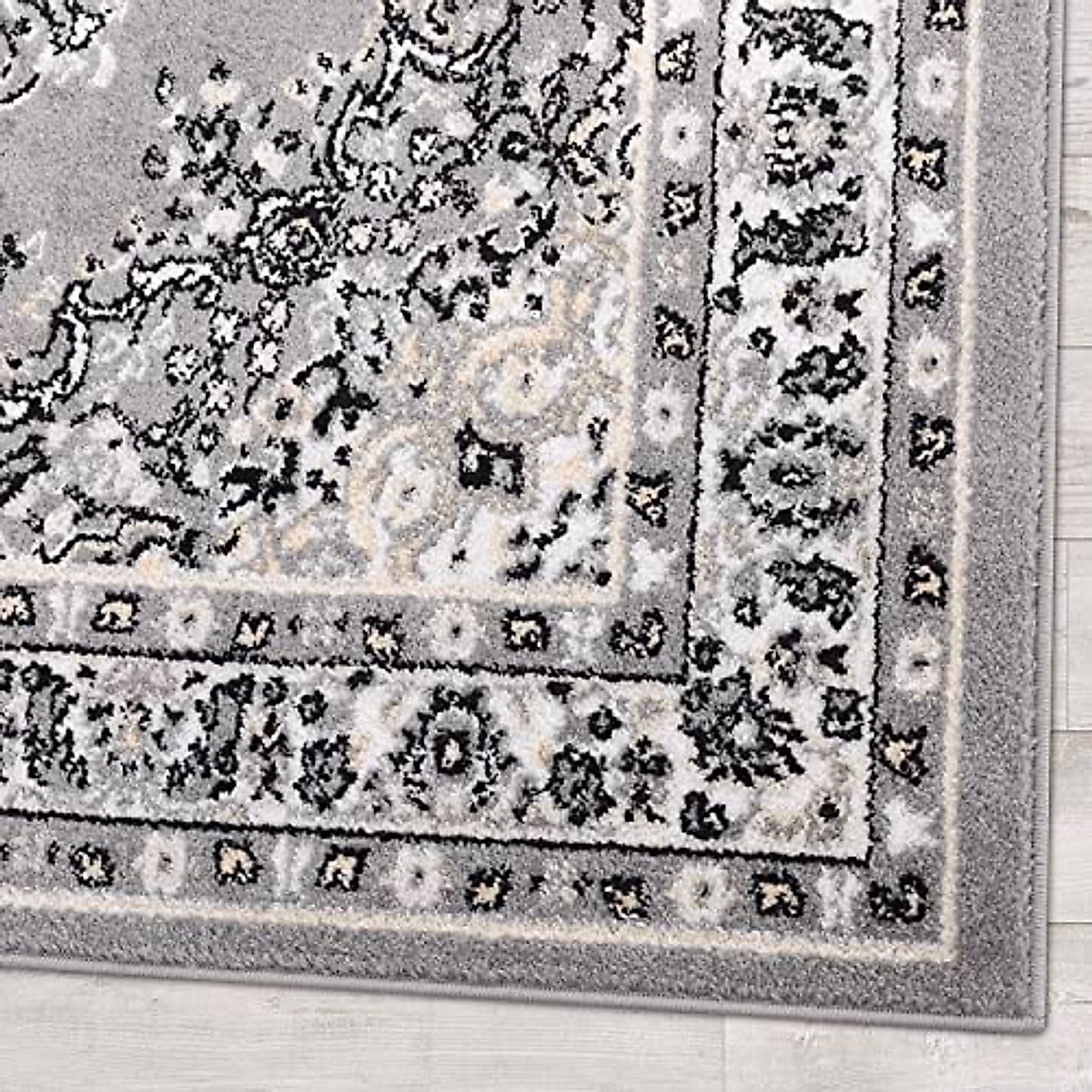 Antep Rugs Oriental 8x10 Traditional Medallion Indoor Area Rug Siesta (Gray Beige, 7'10" x 10')