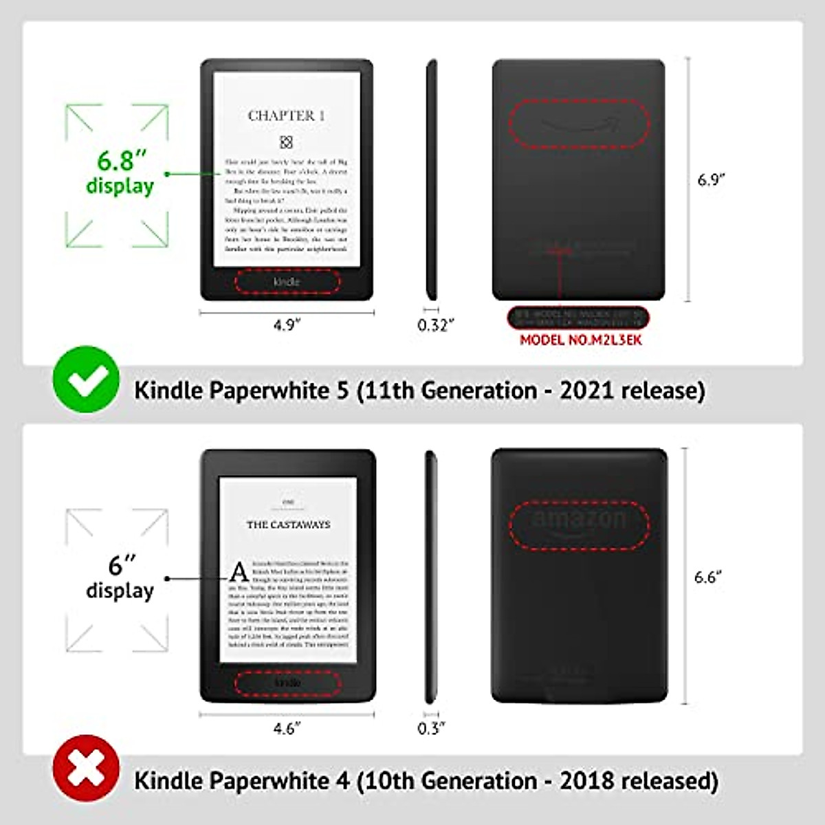 Ayotu Case for 6.8" Kindle Paperwhite 11th Generation 2021 and Kindle Paperwhite Signature Edition, PU Leather Cover with Auto Sleep/Wake, Only Fit Kindle Paperwhite 2021, Purple