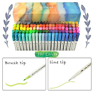 GC 100 Dual Tip Brush Pen Set for Vibrant Coloring