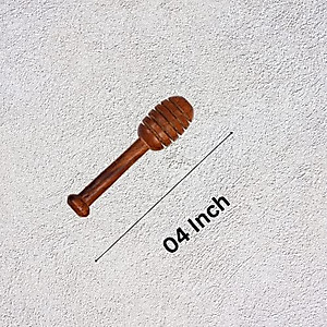 LX LEKHX Honey Dipper Wooden Stick- Honey Dipper Honeycomb Stick Honeycomb Spoon Charcuterie Utensils Honey Spoon Honey Server Honey Stirrer Honey Wooden Dipper 4 Inch Wedding Party Gift Craft 1 Piece