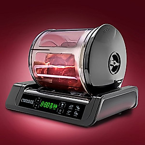 STX International STX-1000-CE Chef's Elite 15 Minute Meat & Vegetable Vacuum Tumbler Marinator with Auto Shut Off and Free Meat Tenderizer