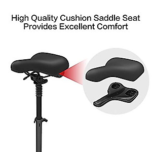 Segway Ninebot Electric Scooter Seat Saddle for MAX G30P and G30LP, Adjustable Comfortable and Shock Absorbing MAX Seat Saddle, Black, Large