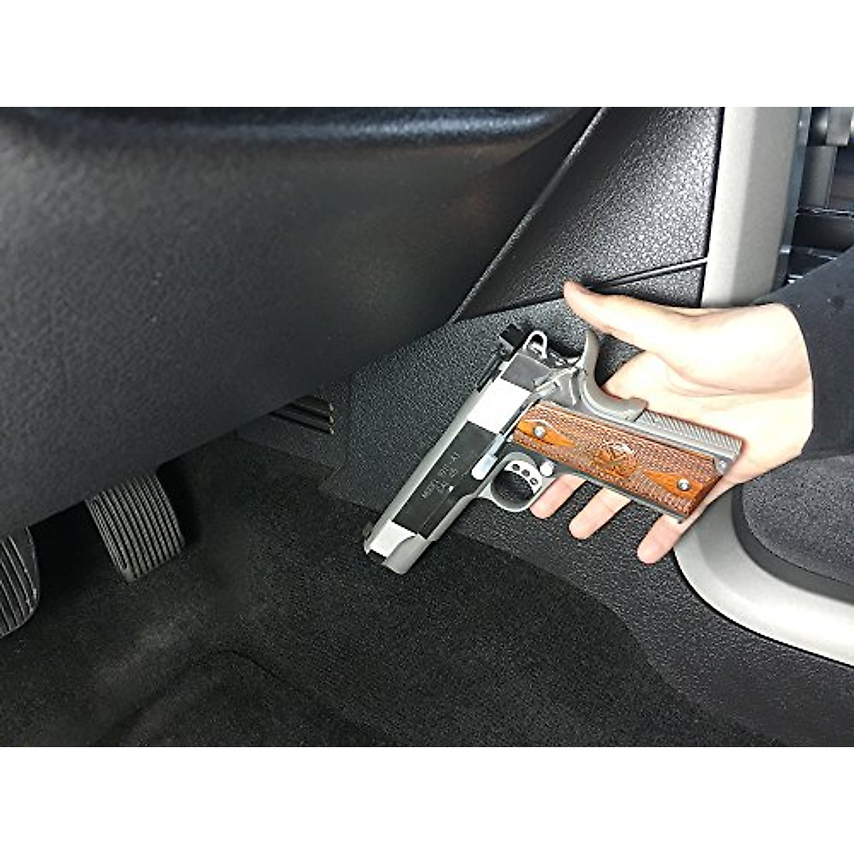 Tacticon Gun Magnet | Magnetic Car Holster | Handgun & Pistols Mounts | Steering Wheel Holder for Car | Vehicle Guns & Pistol Mount Holster | Fast Installation | Holds over 25 Lbs.