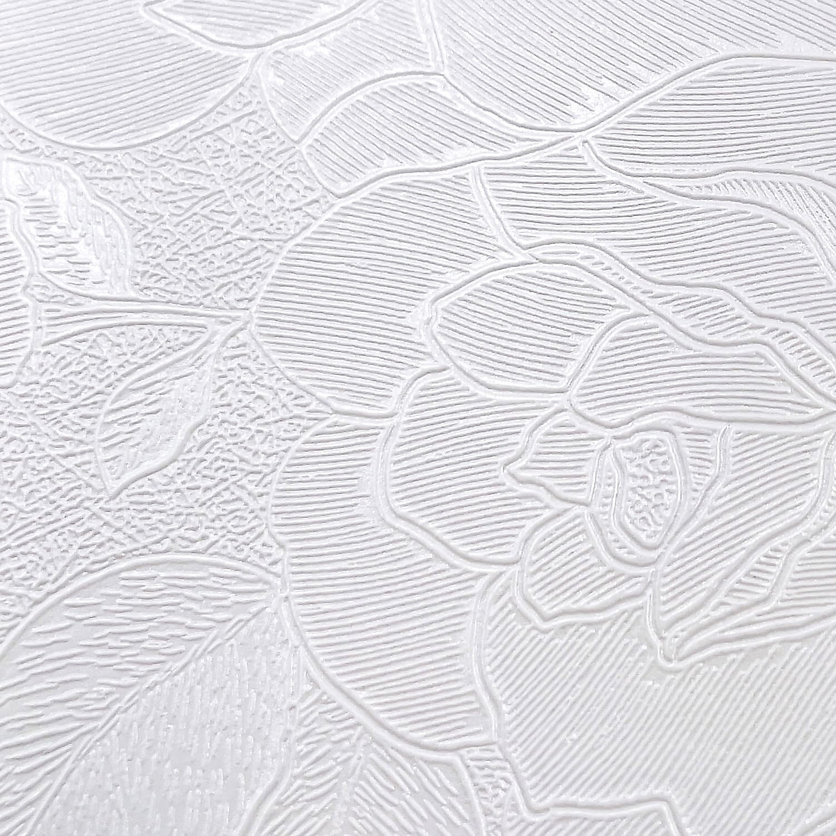 SimpleLife4U White Rose Flower Furniture Paper Adhesive Shelf Liner DIY Storage Chest Drawers 17.8 Inch by 9.8 Feet