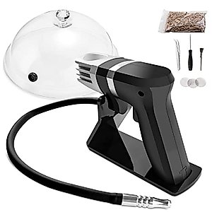 NEXT-SHINE Smoke Infuser Gun Starter Kit, Handheld Cocktail Smoker with 12 Inch Cloche, Accessories and Wood Chips, Cold Smoky Flavors for Food Drinks