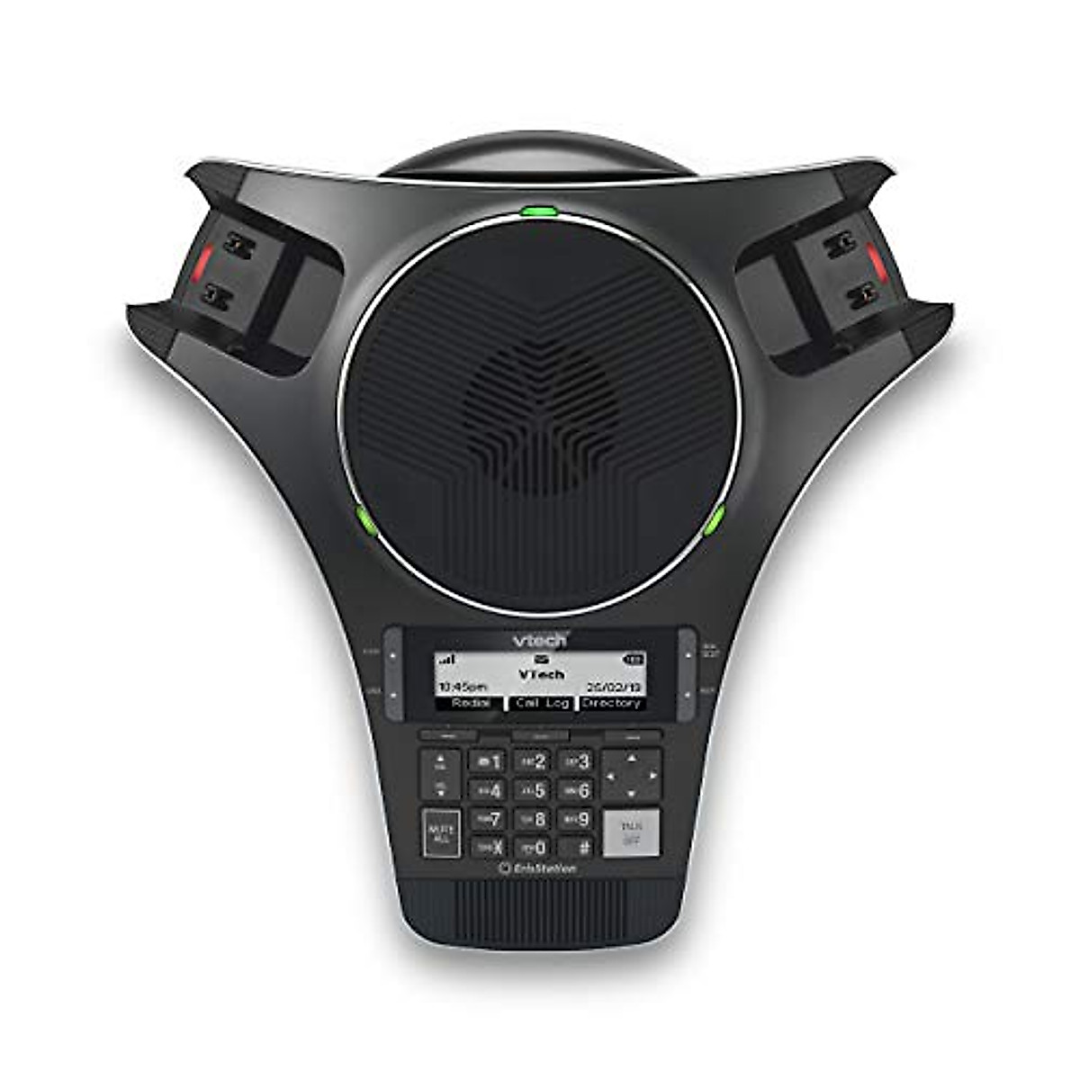 VTech VCS712 ErisStation DECT 6.0 Wireless Conference Phone with Two Wireless Mics Using Orbitlink Wireless Technology, Full-Duplex Speakerphone, Small & Medium Business, up to 24 Hrs. Talk time