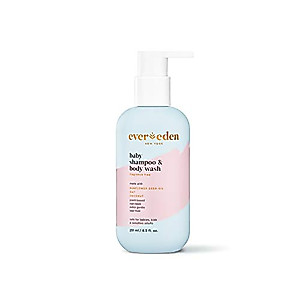 Evereden Baby Shampoo and Body Wash 8.5 fl oz. | Clean and Natural Baby Care | Non-toxic and Fragrance Free | Plant-based and Organic Ingredients