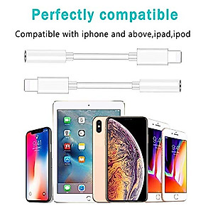 3.5 mm Headphone Jack Adapter for iPhone Lightning to Earphones Adapter Aux Cable, MFi Certified Aux Connector Accessories for iPhone 13/ 12 11/11 Pro/XR/XS Max/X/8/7
